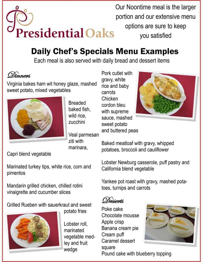 Activities and Dining – Presidential Oaks – Better Senior Living